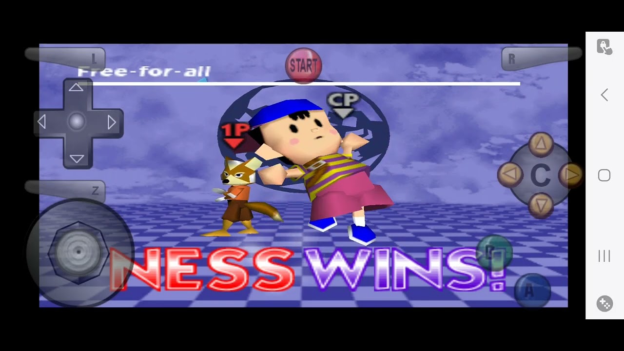 Super Smash Bros. 64 N64 Emulator Fox vs Ness - YouTube