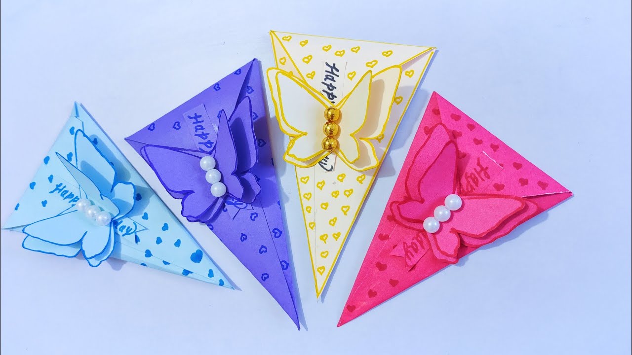 COOL AND SIMPLE GIFT PACKAGING IDEA / How to make Butterfly Gift Bag ...