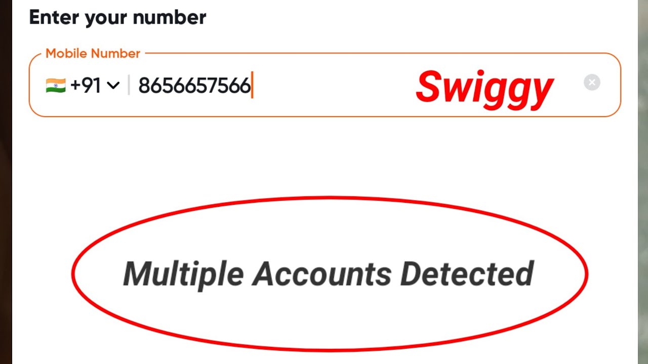 Swiggy Multiple Accounts Detected Problem Solve - YouTube