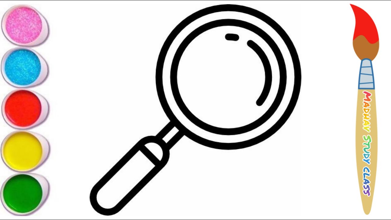 Magnifying Glass Easy Drawing, Colouring & Painting for Kids, Toddlers ...