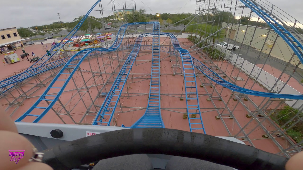 Hurricane POV ALL NEW Fun Spot Kissimmee Roller Coaster 2019 - YouTube