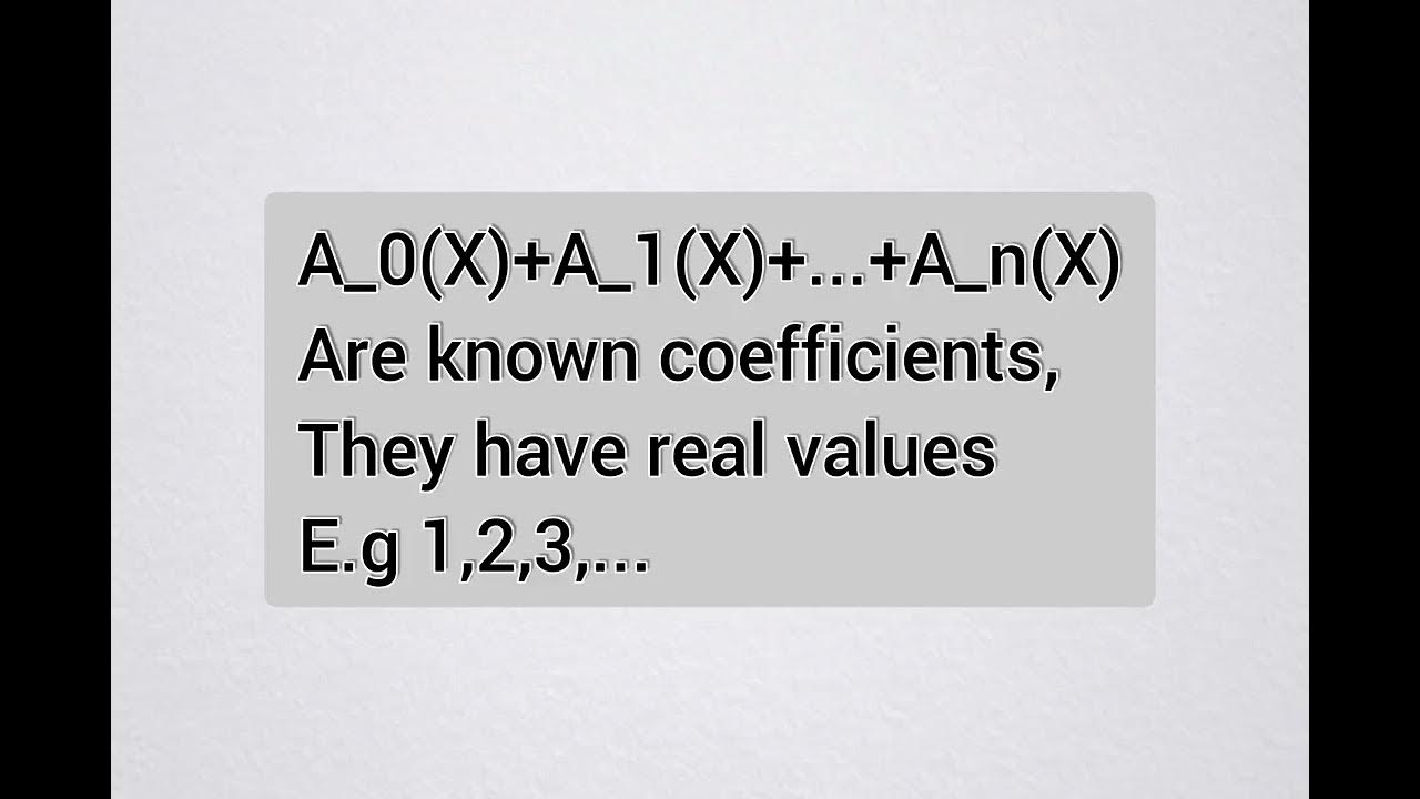 understanding the basics of Ordinary differential Equations (ODE)1@Veemaths - YouTube