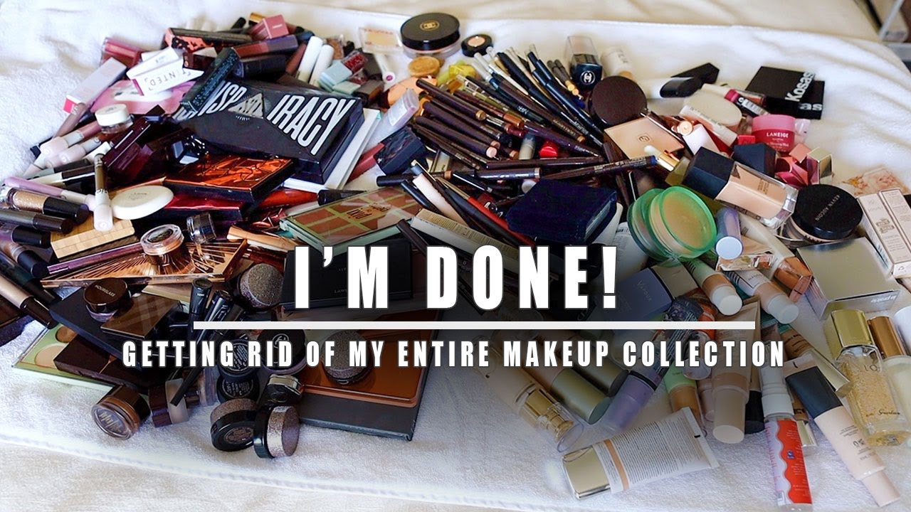 decluttering my entire makeup collection (again) | Serein Wu - YouTube