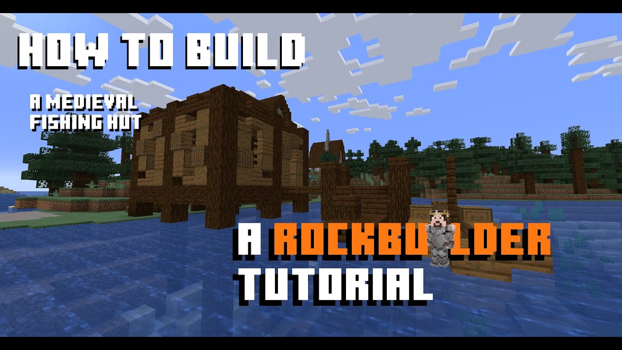 How to build a Medieval Fishing Hut in Minecraft - [TUTORIAL] - YouTube