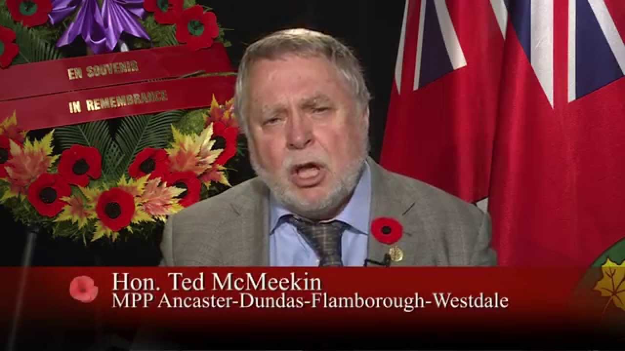 Ted McMeekin Remembrance Day 2015 - YouTube