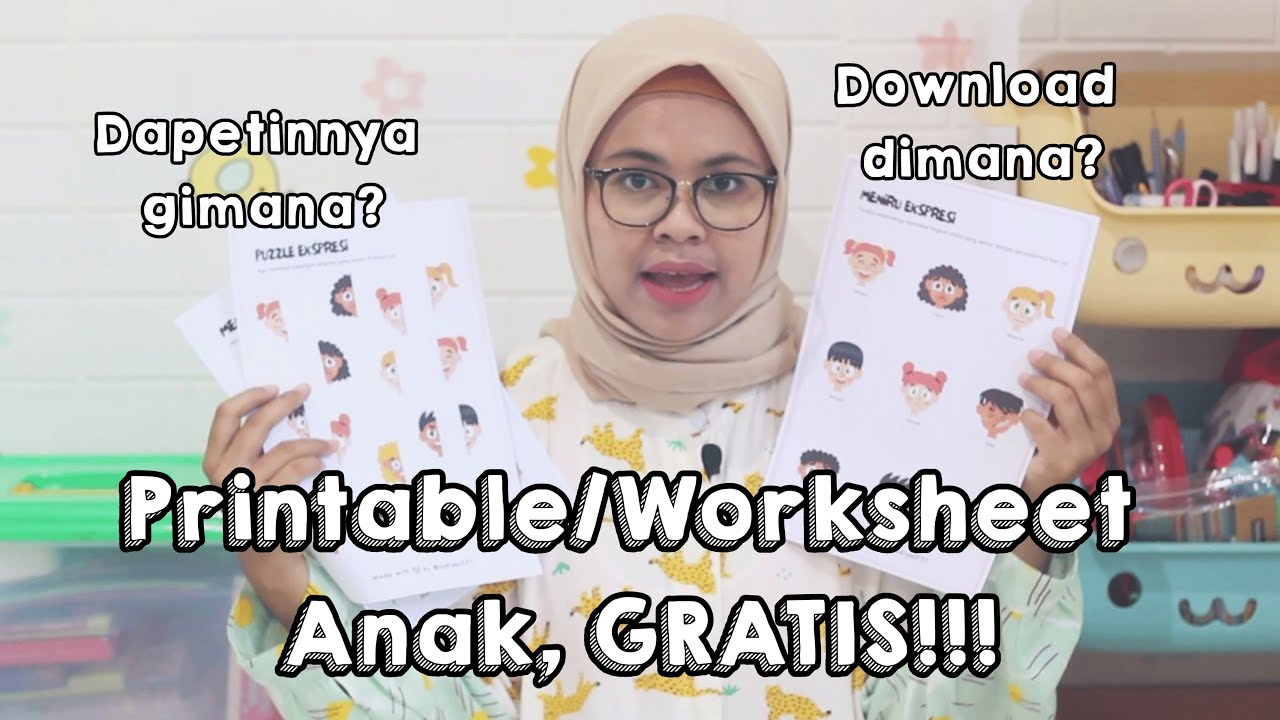 Printable Anak Gratis, Bisa Download di Blog Ini | Worksheet Anak Usia ...