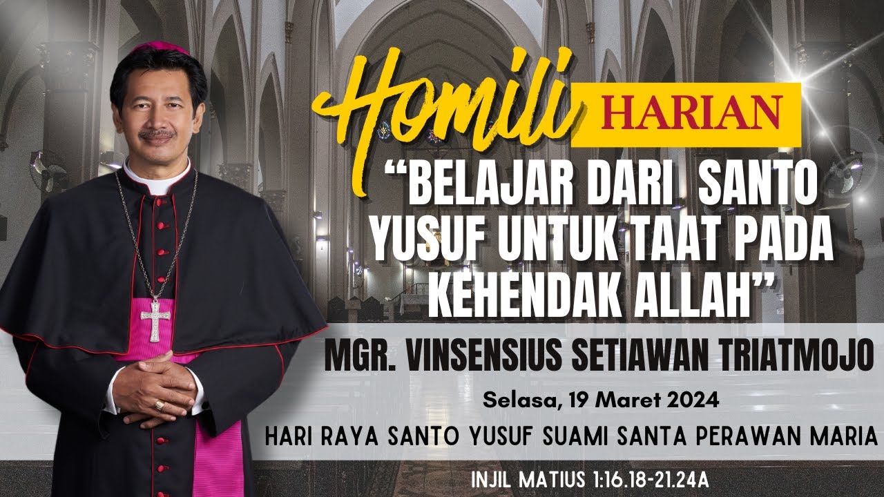 "Belajar dari Santo Yusuf untuk taat pada kehendak Allah", Homili Mgr ...