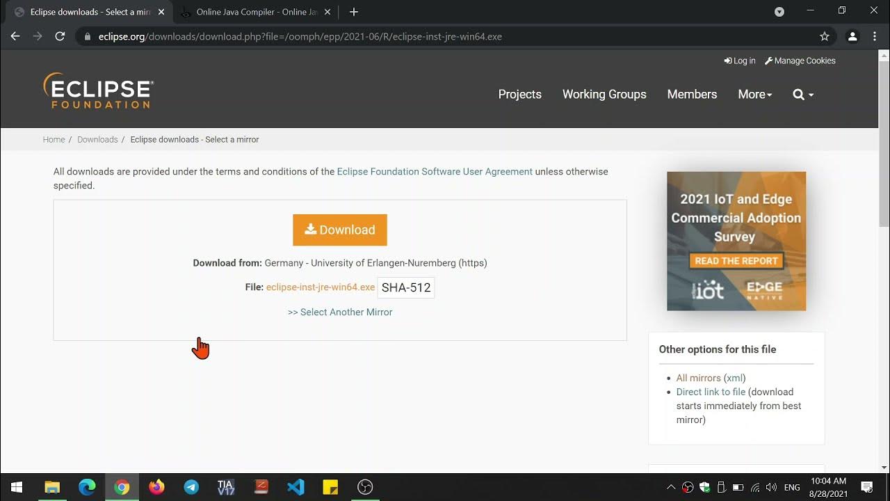 Procedura installazione Eclipse e primo programma JAVA - YouTube