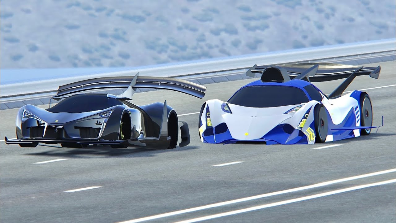 Ferrari F80 GTR vs Devel Sixteen GTR - Drag Race 20 KM - YouTube