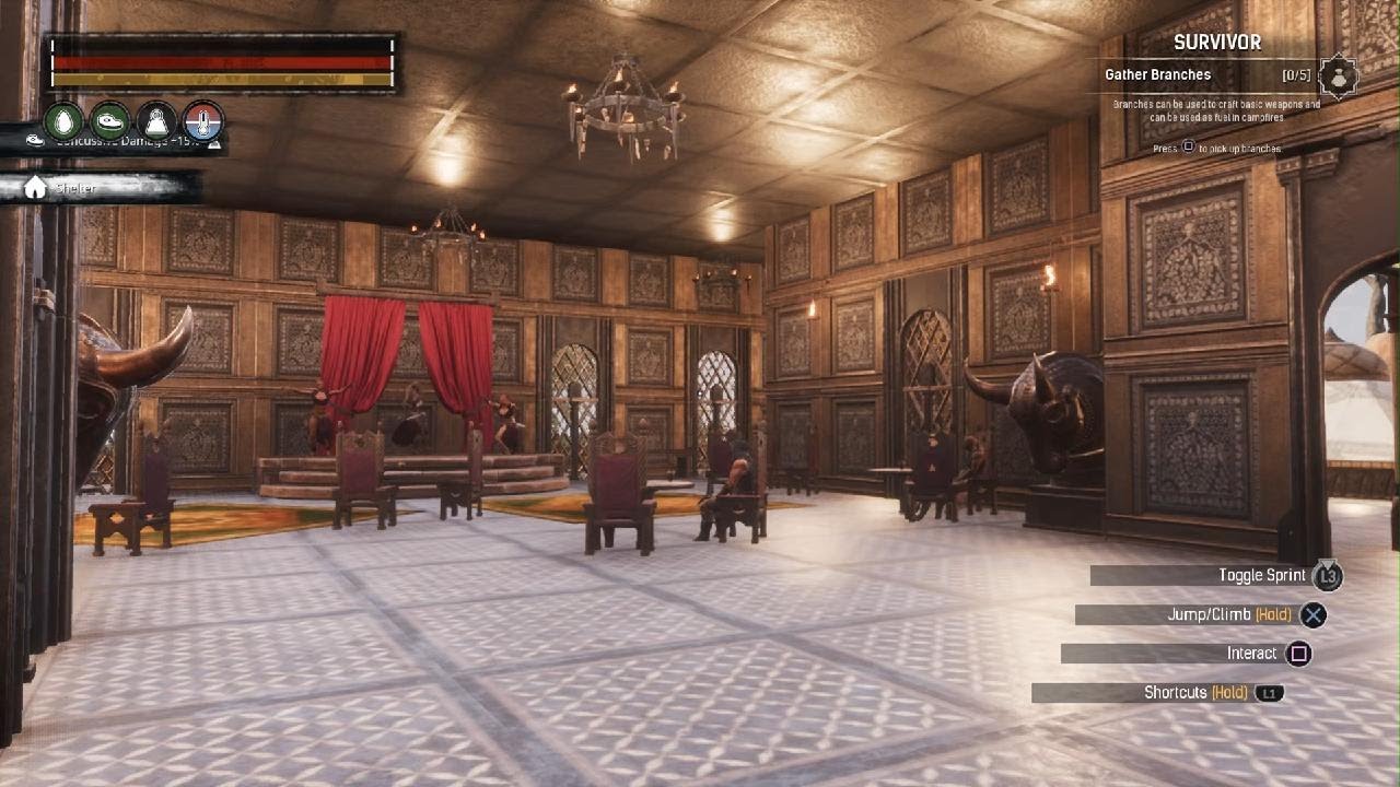Conan exiles Interior tavern build - YouTube