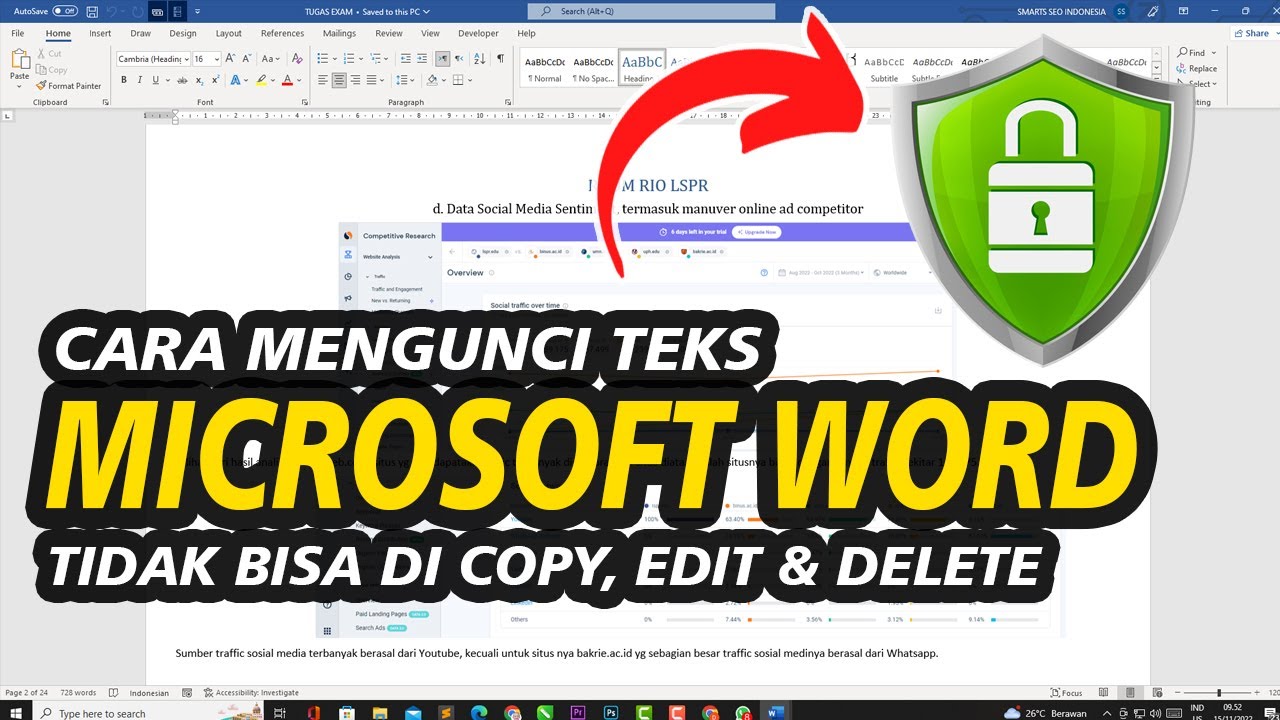 Cara Mengunci Teks Dokumen di Microsoft Word Agar Tidak Bisa di Copy ...