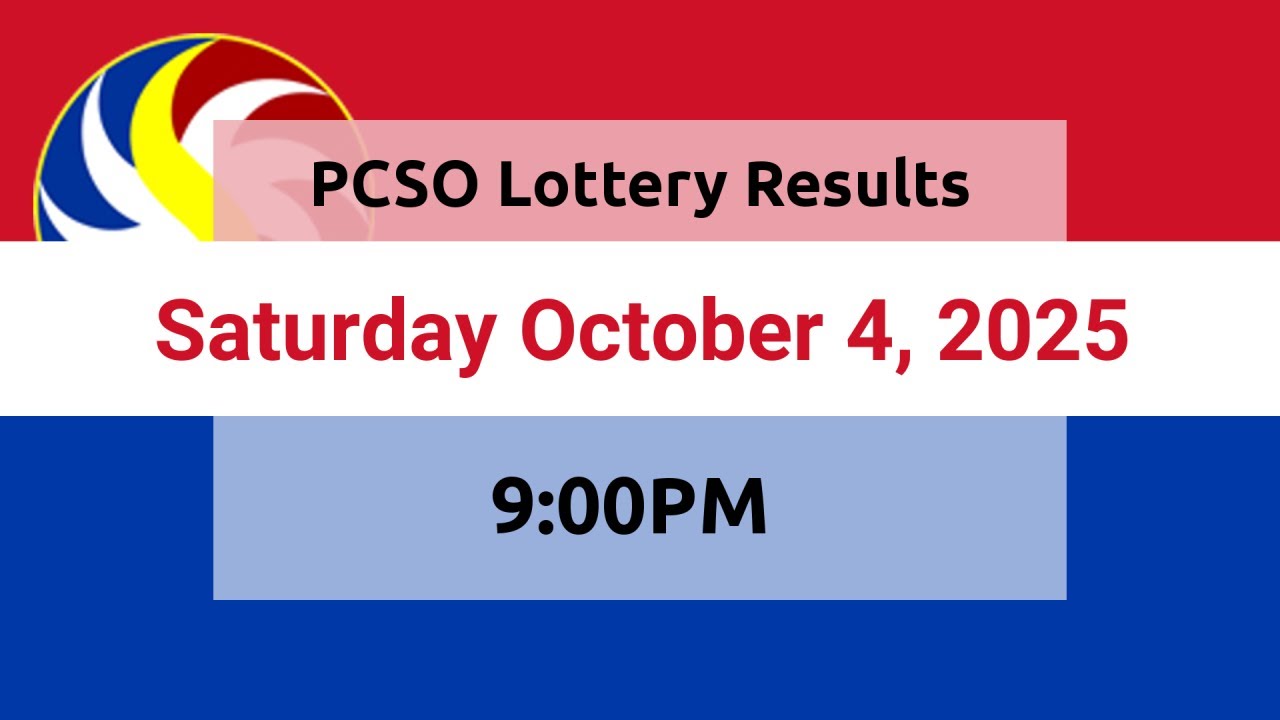 Lotto Result Today 4 Oct 2025 Sat 9PM PCSO - YouTube
