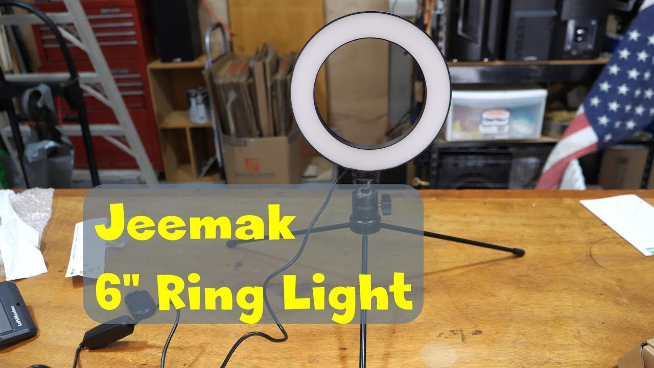 Jeemak 6" Ring Light. Inexpensive, quite powerful for the price, and ...