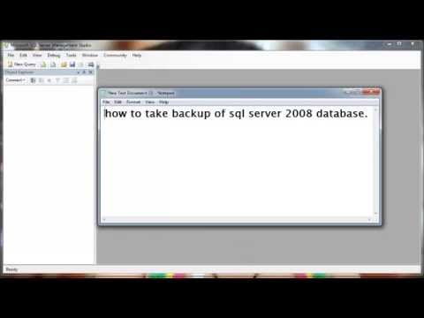 Backup of SQL Server 2008 Database - YouTube