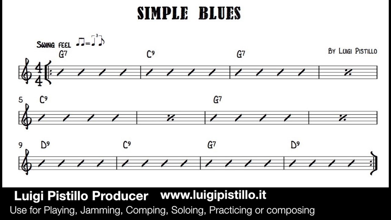 Simple Blues Backing Track - YouTube