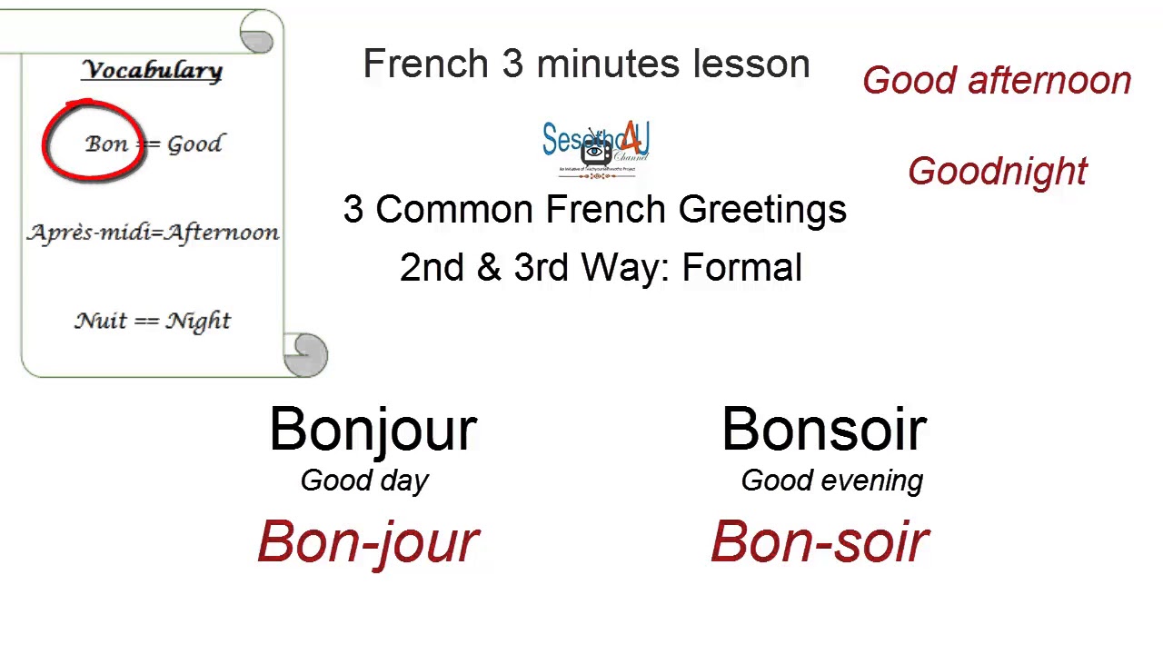 French: 3 ways to greet people - YouTube