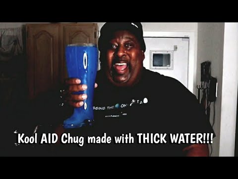 Chugging Kool-aid made with THICK Water! - YouTube