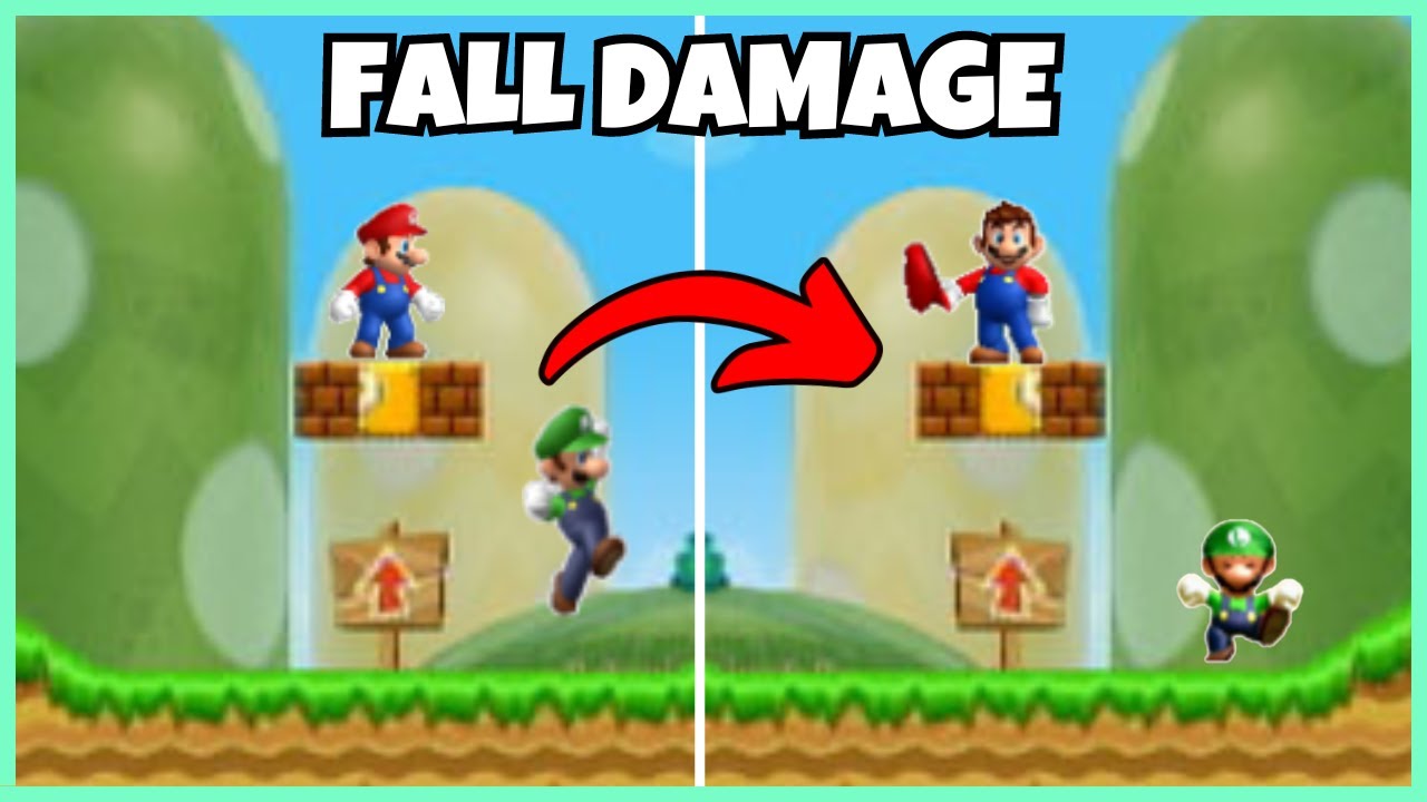 New Super Mario Bros Wii, But There's FALL DAMAGE - YouTube