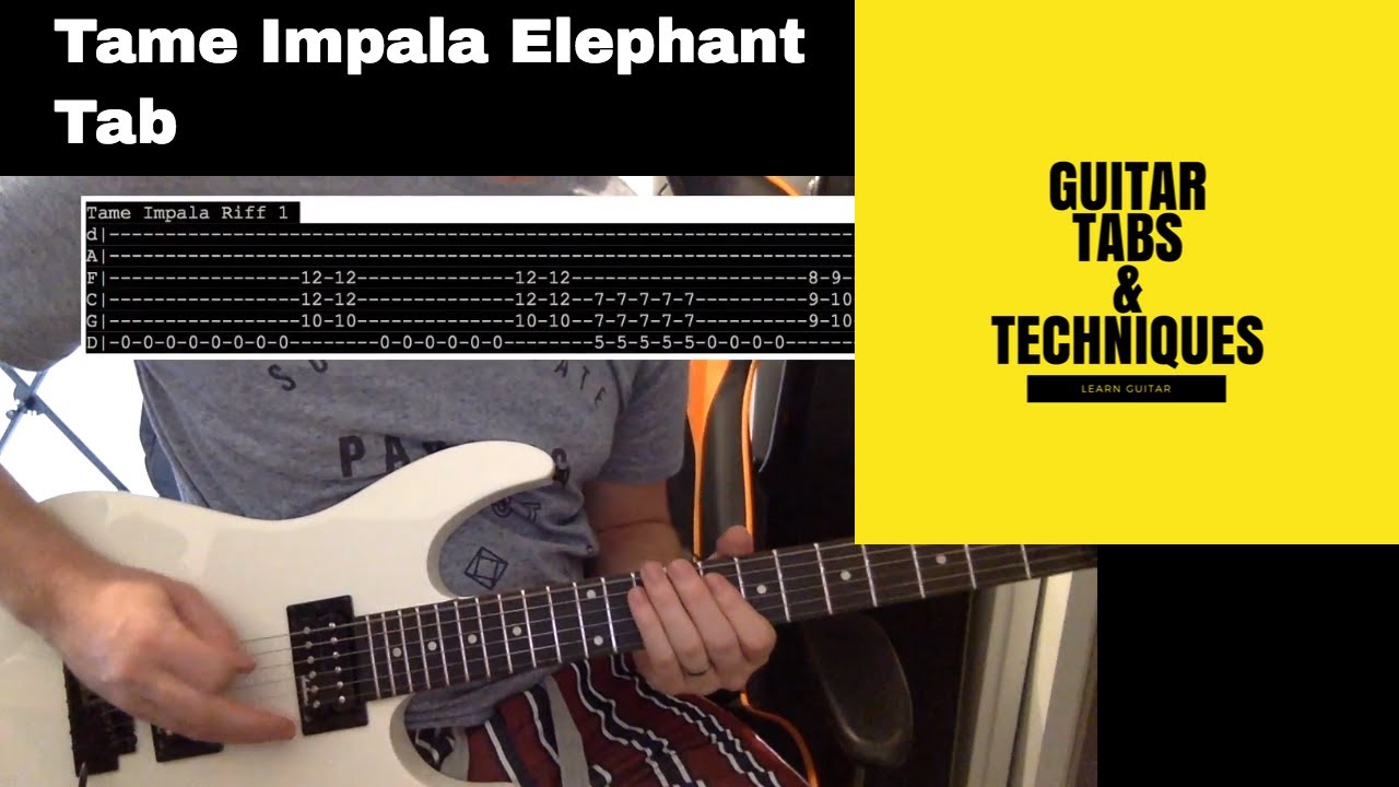Tame Impala Elephant Guitar Lesson Tutorial With Tabs - YouTube