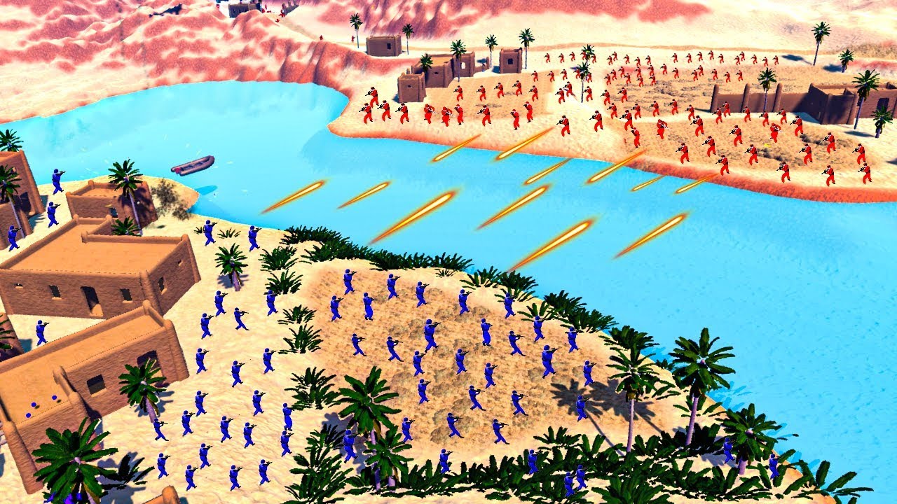 Massive Battle at the Incredible New Desert Oasis Map in Ravenfield ...