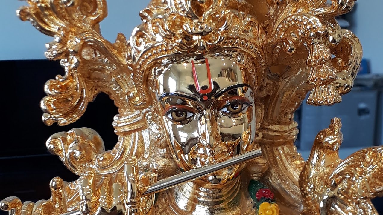 24ct Gold Covering Marble| Krishana murati | krishana idol | krishana ...