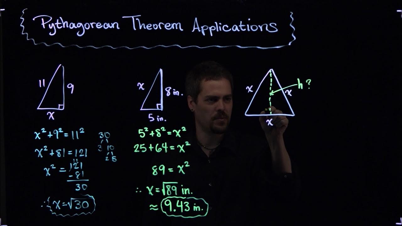 Pythagorean Theorem Applications - Solving for Unknowns - YouTube