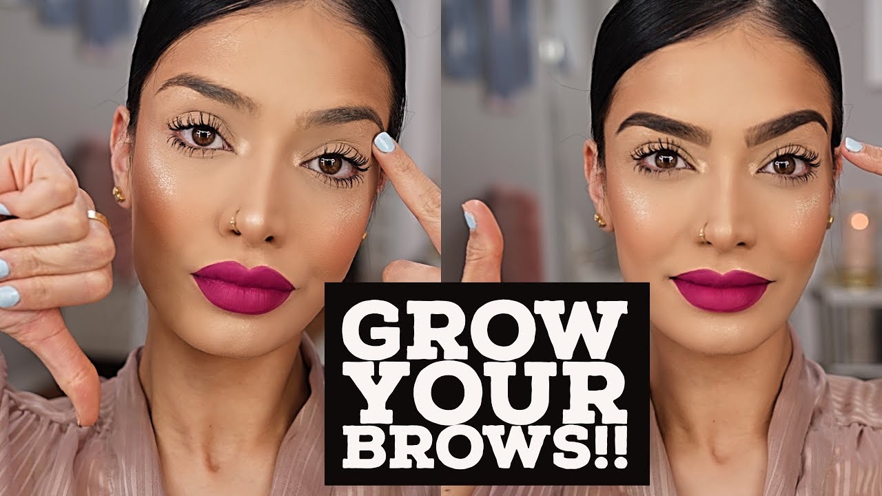 SECRET TO GROWING YOUR BROWS!| MY QUICK BROW TUTORIAL| MAKEUPBYALAHA ...