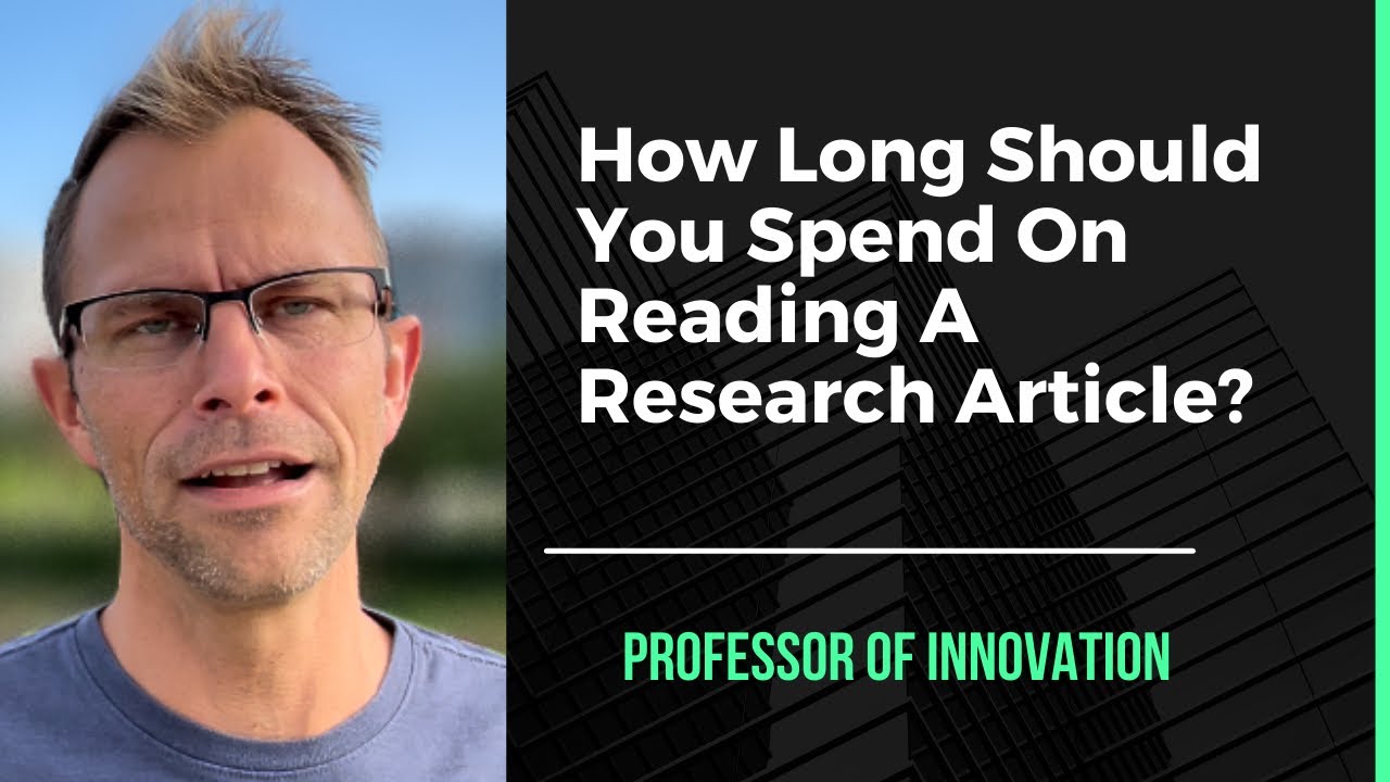 How Long Should You Spend On Reading A Research Article? - YouTube