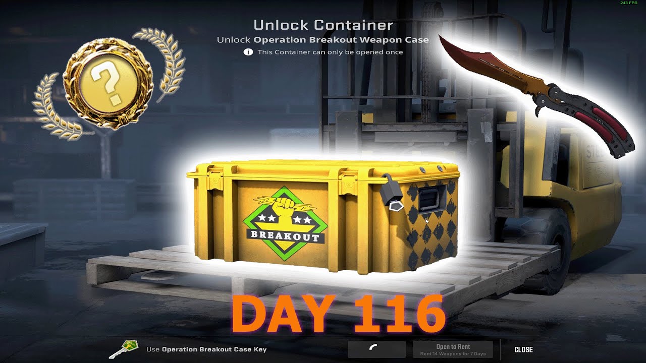 Opening CS2 cases till i get a gold [ Day 116 ] Operation Breakout ...