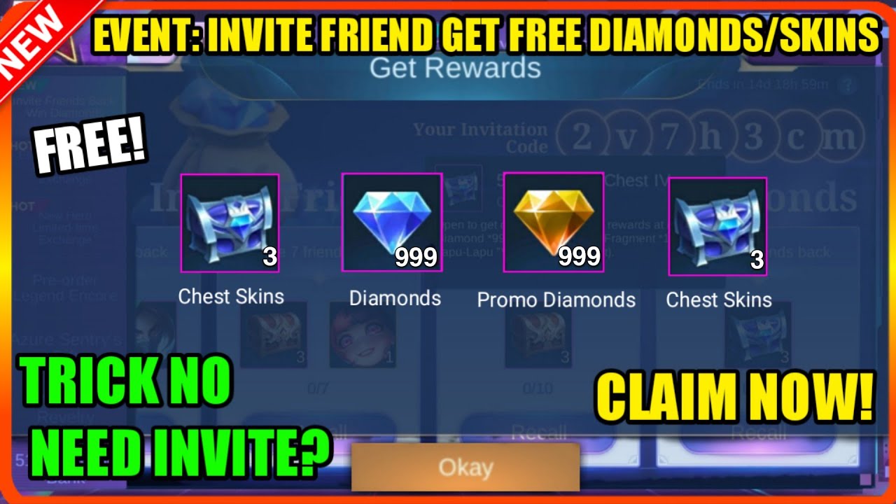EVENT! FREE 999 PROMO DIAMONDS CHEST TRICK NO MORE INVITE? | BIG EVENT ...