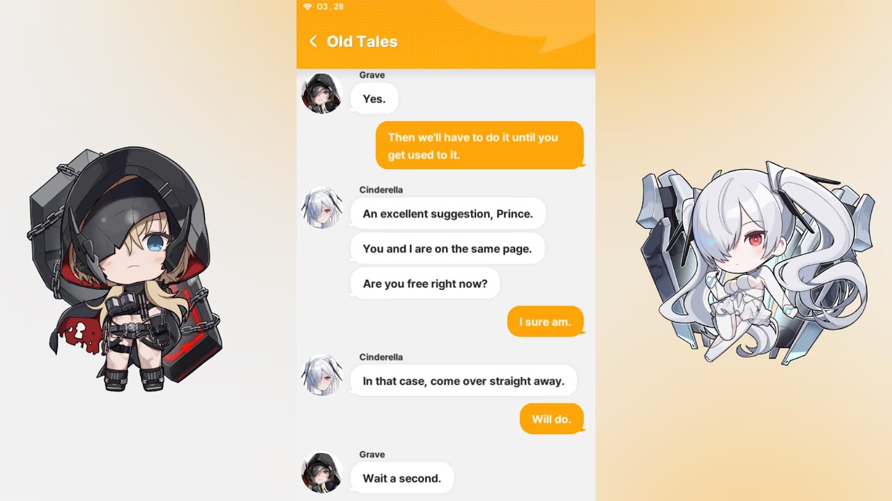 Commander trying to rizz Grave with Cinderella's help - NIKKE Chat ...