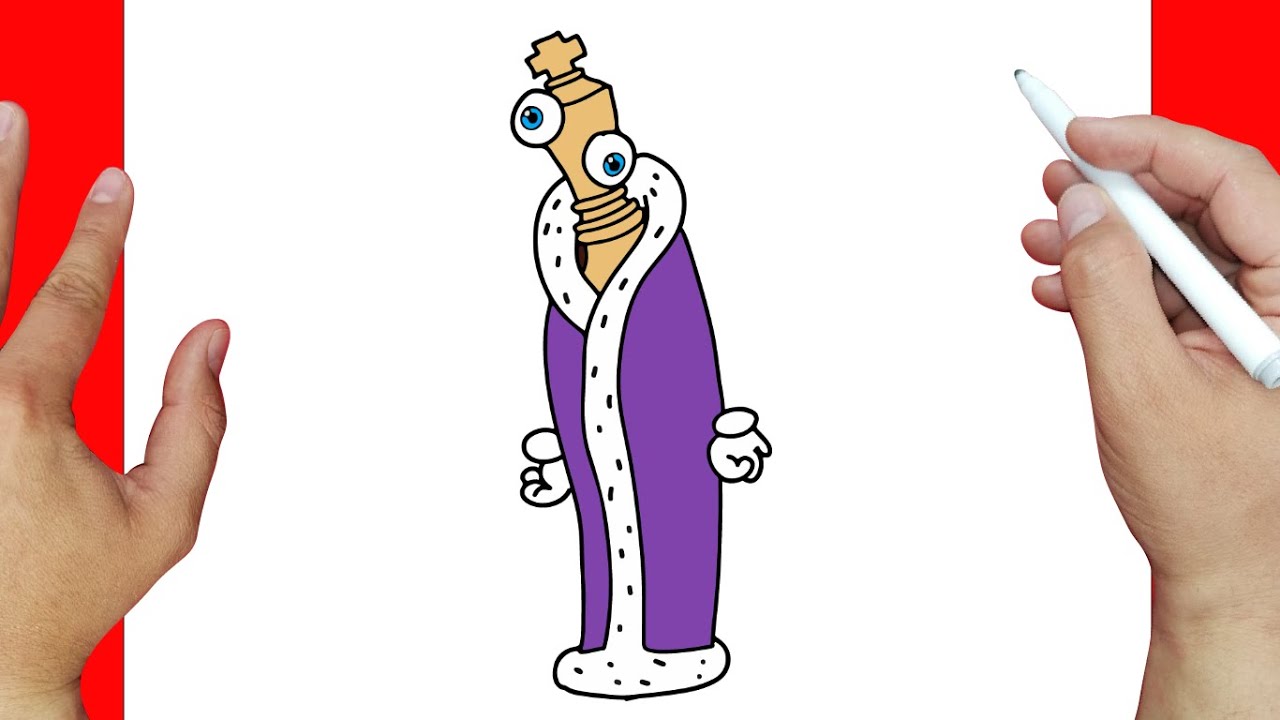 How to draw Kinger from the Amazing Digital Circus step by step - YouTube