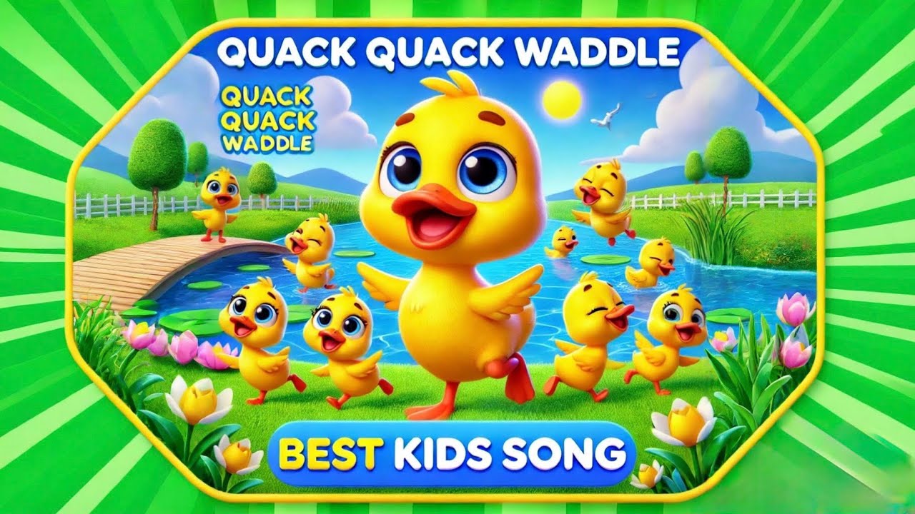 Quack Quack Waddle! 🎵 Fun Duck Song for Babies, Toddlers & Kids - YouTube