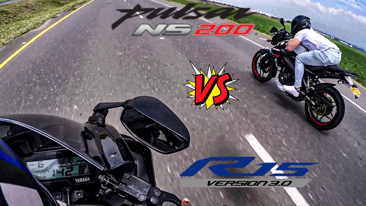 Pulsar NS200 VS Yamaha R15🔥Drag Race | Top End - YouTube