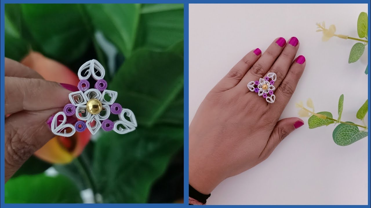 How to Make Quilling Finger Ring Tutorial - YouTube