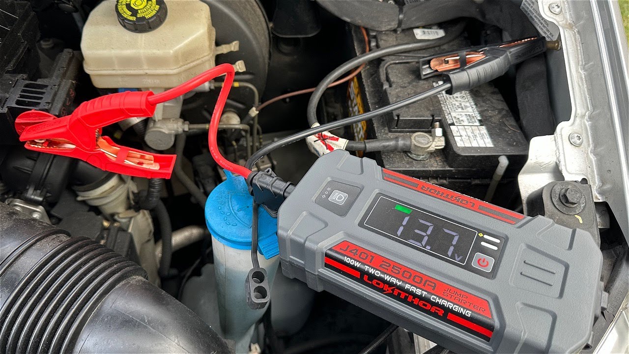 LOKITHOR J401 Jump Starter for Diesel Mercedes Sprinter Van - YouTube