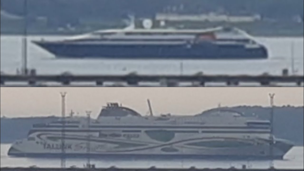 Tallink: M/S Megastar & cruise ship MV Clio in Tallinn - YouTube