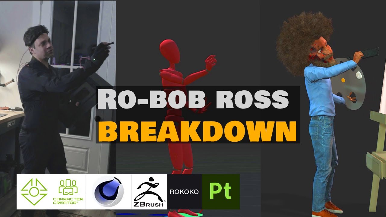 How I Created and Animated a Digital Caricature of Bob Ross - YouTube