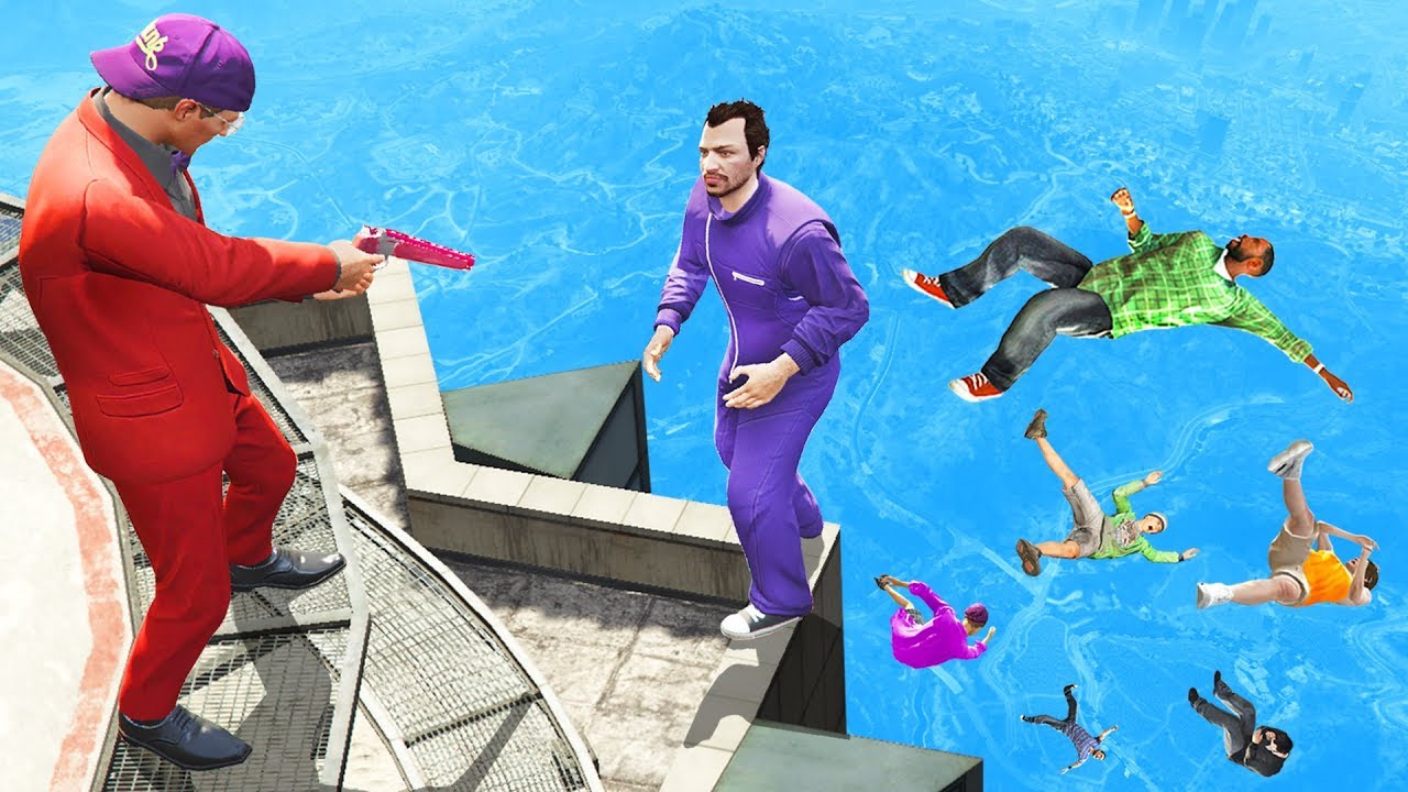 Simon Says JUMP OFF or GET SHOT! - GTA 5 Online - YouTube