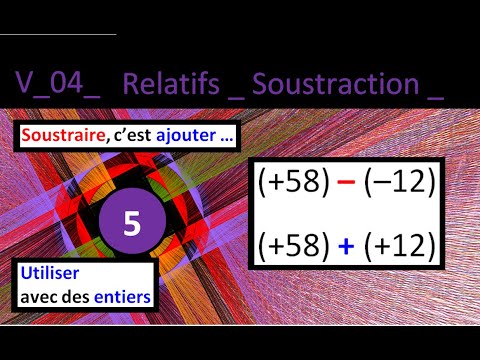 V 04 RELATIFS Différence de deux relatifs Utiliser Règle de calcul ...