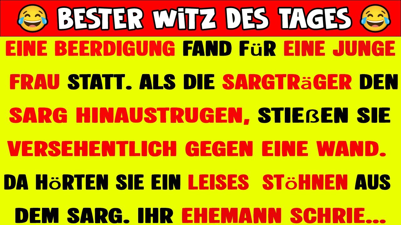 😂 Bester Witz des Tages: Sie war tot… bis DAS passierte! 😱🤣 - YouTube
