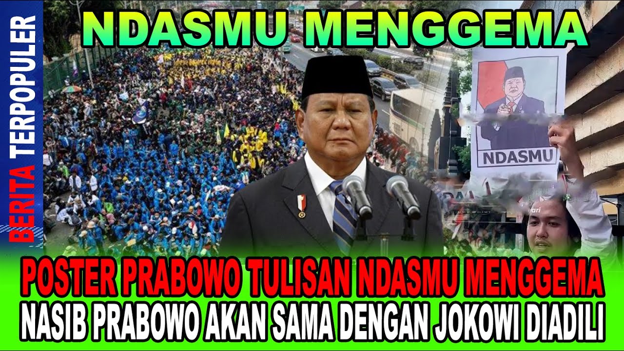 POSTER PRABOWO TULISAN NDASMU MENGGEMA...!! NASIB PRABOWO AKAN SAMA ...