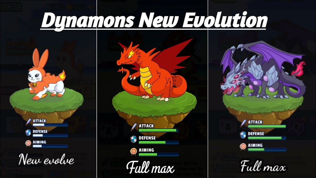 😱All Dynamons Evolution In Dynamons World | Dynamons World 1.6.51 ...
