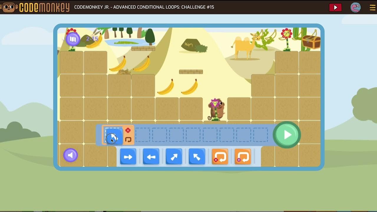 CodeMonkey Jr Advanced Conditional Loops 15 - YouTube