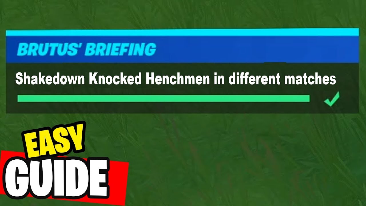 Shakedown Knocked Henchmen in different matches Fortnite - YouTube