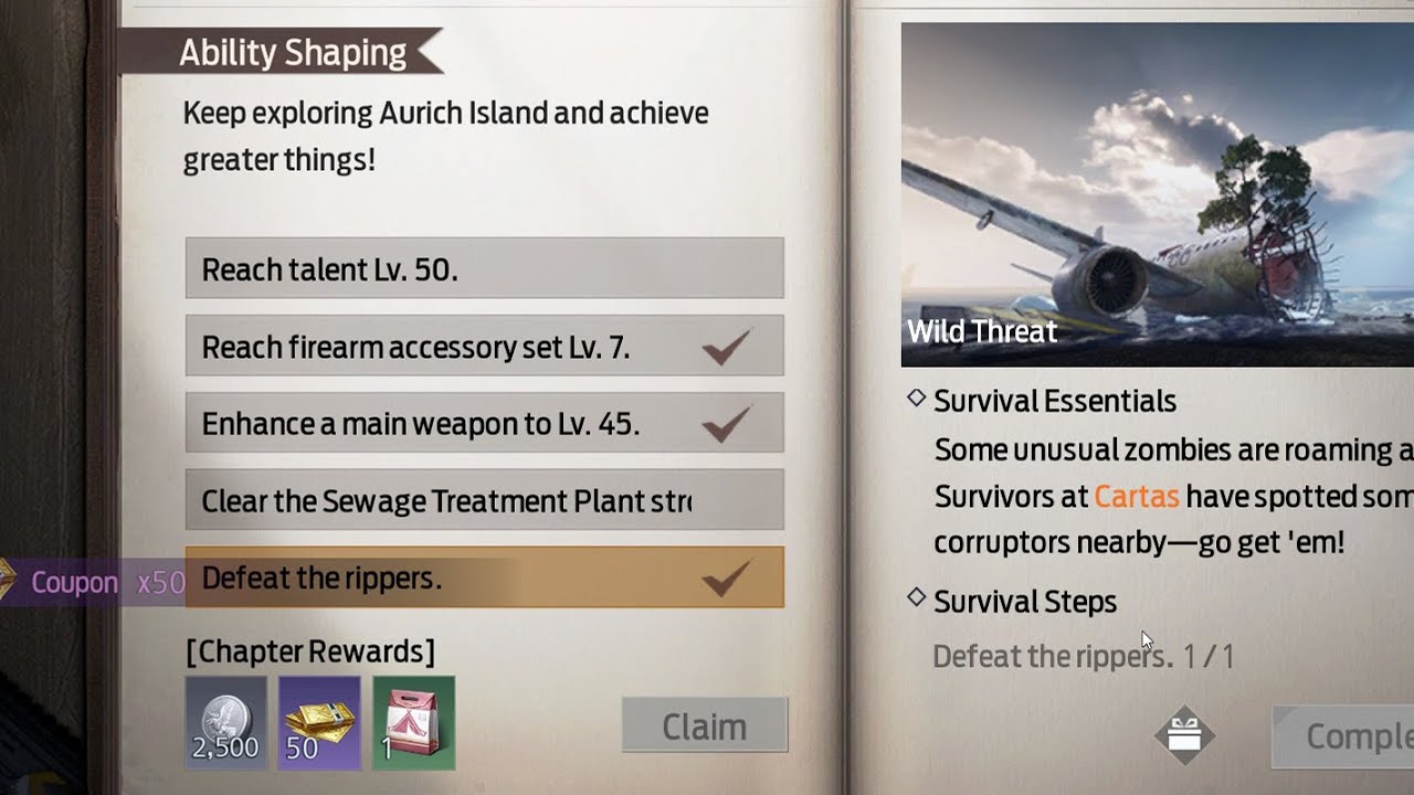 UNDAWN - Ability Shaping - Adventure Guide Chapter 6 - Talent lvl 50 ...