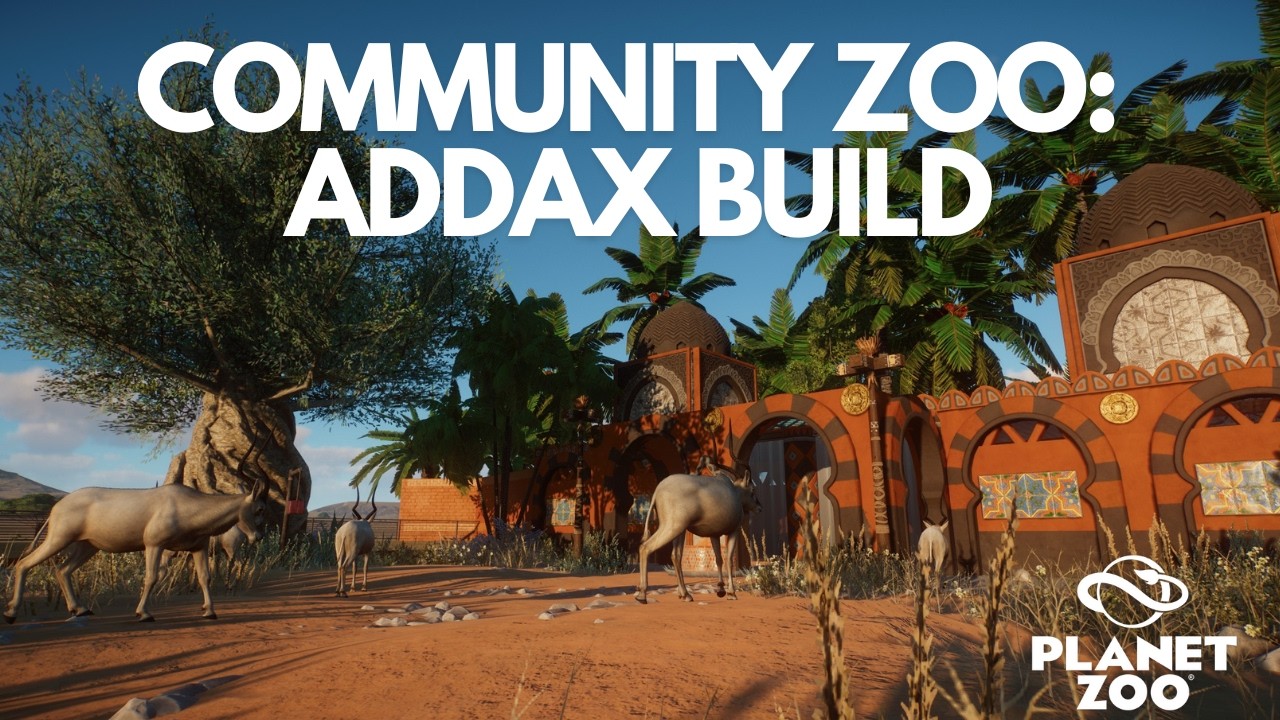 A simple DESERT Addax Habitat with an Overgrown Moat - Planet Zoo ...