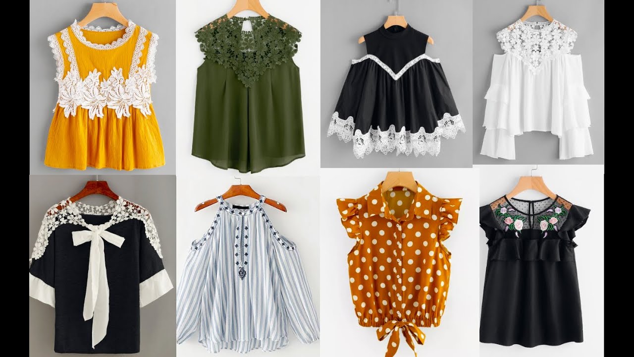 Most Beautiful Lace Applique Hem Top Designs For Girls - YouTube