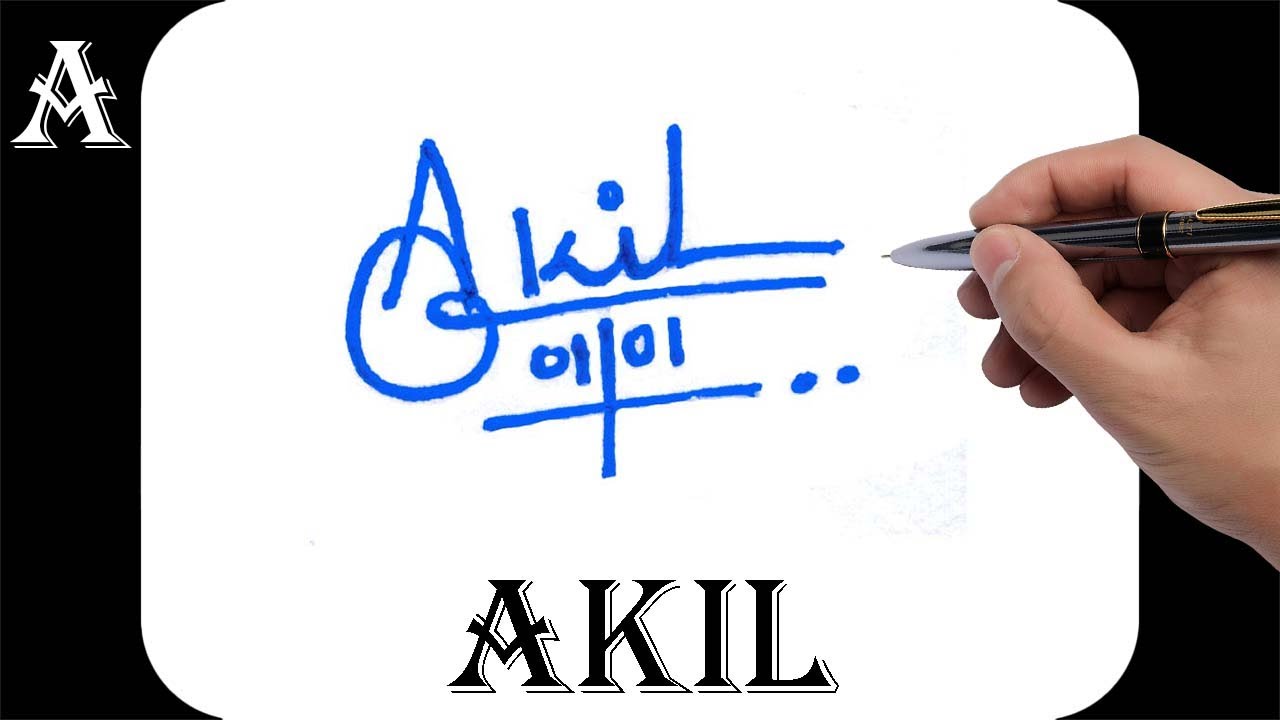 How to signature your name | Autograph | Billinioare signature | Akil ...
