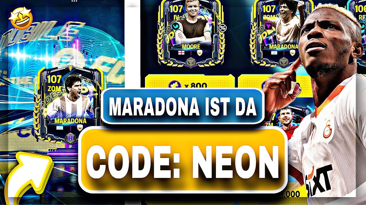 😱107 OVR MARADONA IST DA! So FUNKTIONIERT das CODE: NEON EVENT!🤔🔥[FC ...